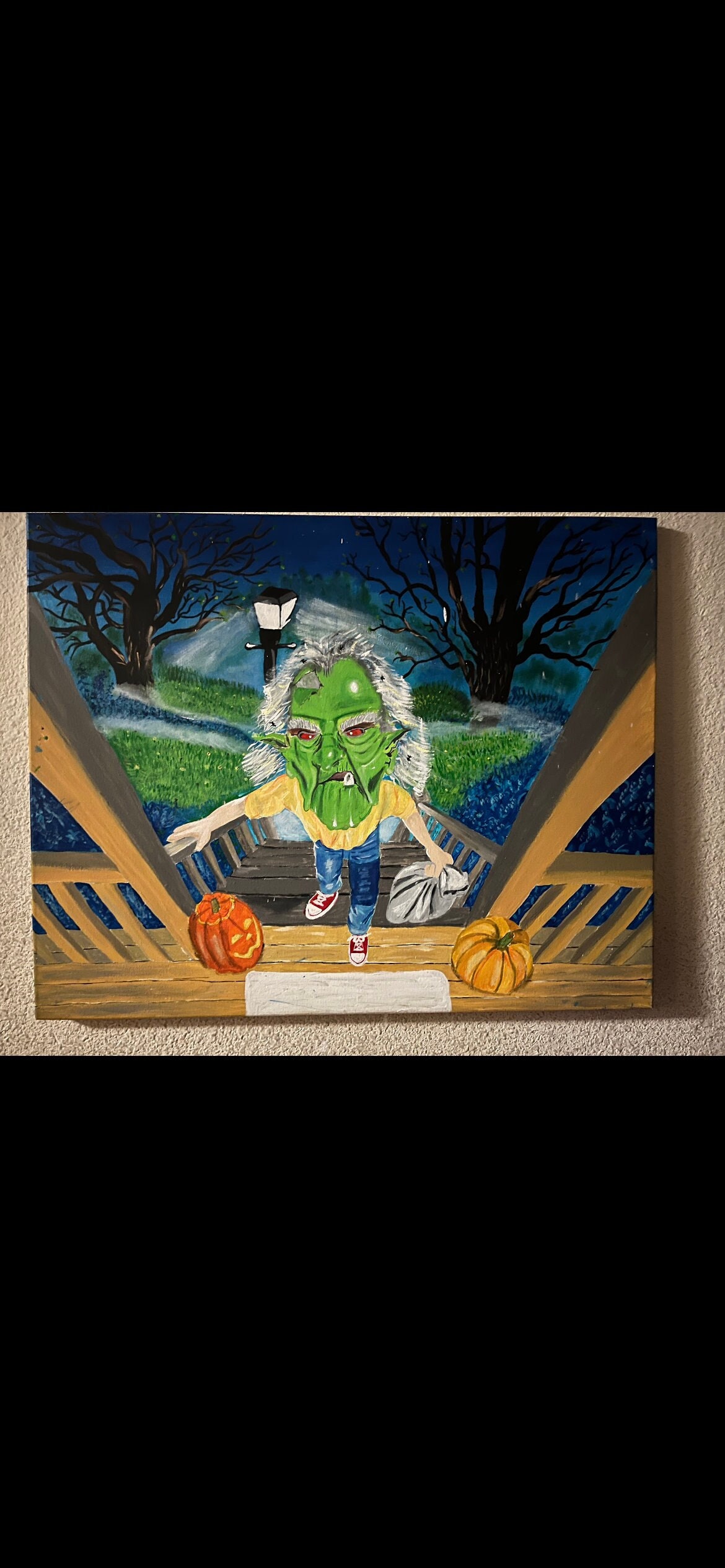 Goosebumps Haunted Mask Acrylic Canvas Painting - Etsy