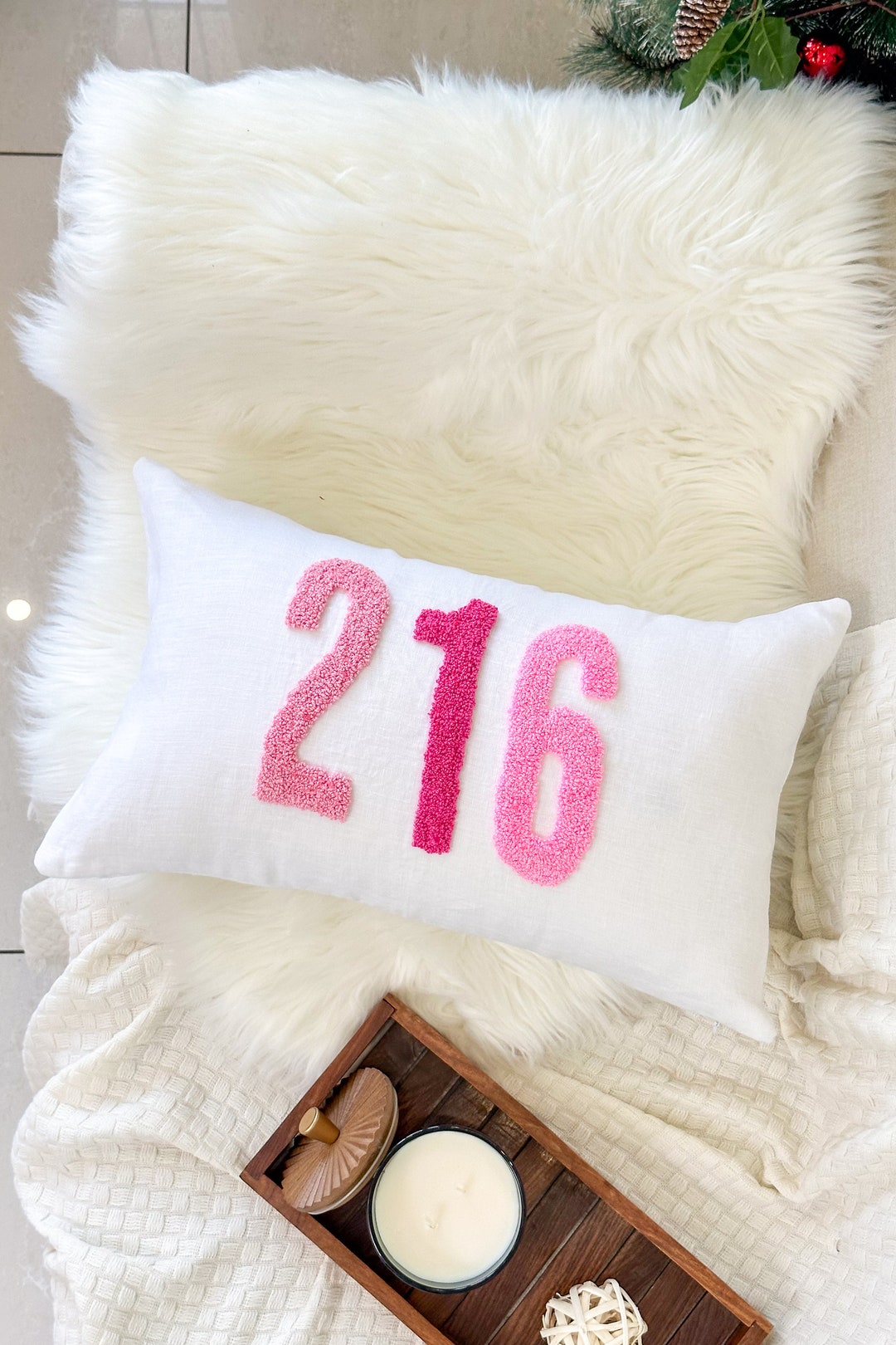 Personalized Dorm Room Number Cover, Punch Needle Pillow, Dorm Room ...