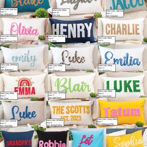Personalized Baby Name Pillow Cover,custom Pillow Cover,punch Needle ...