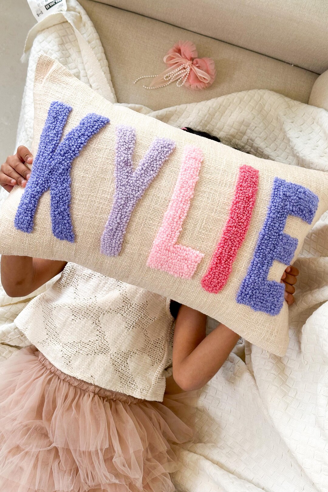 Custom Name Pillow Cover, Dorm Room Pillow Cover, Graduation Gift ...