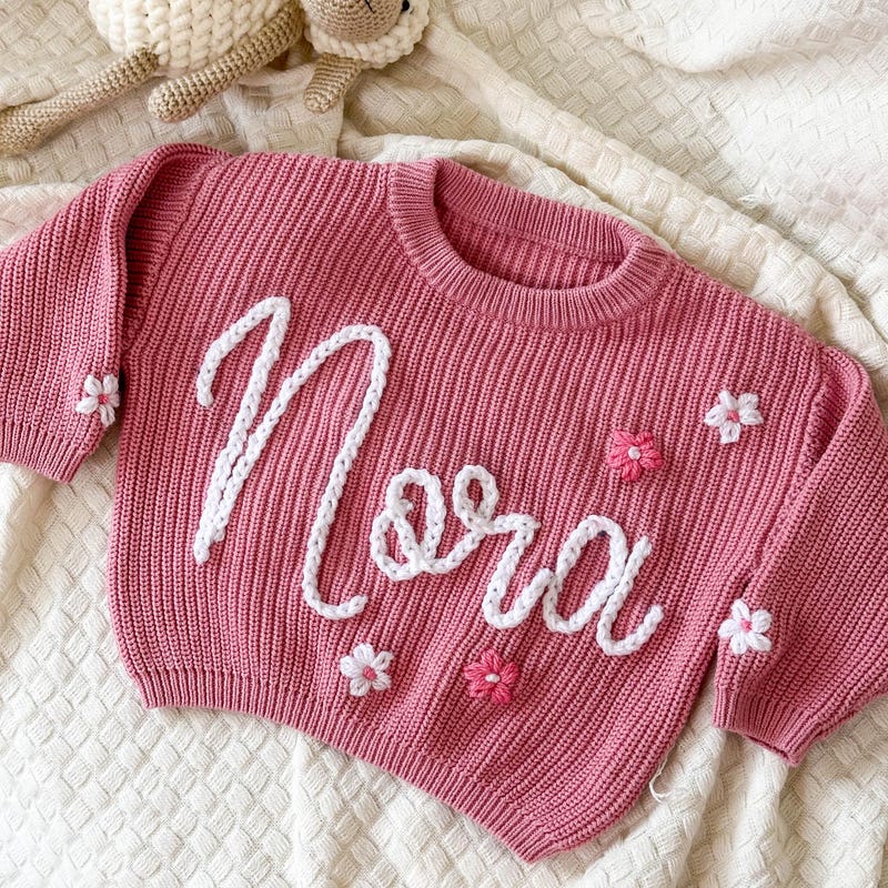Baby Sweater With Name - Etsy