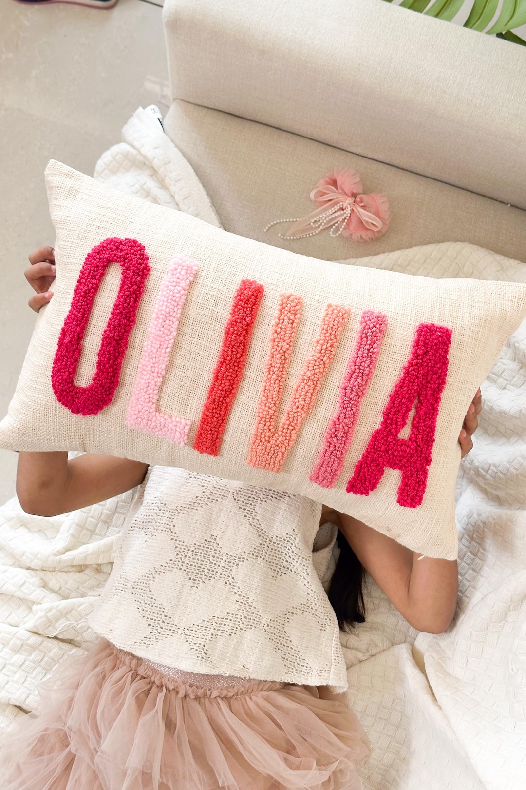 Personalized Name Pillow Cover Gift, Dorm Room Pillow Cover, Graduation ...