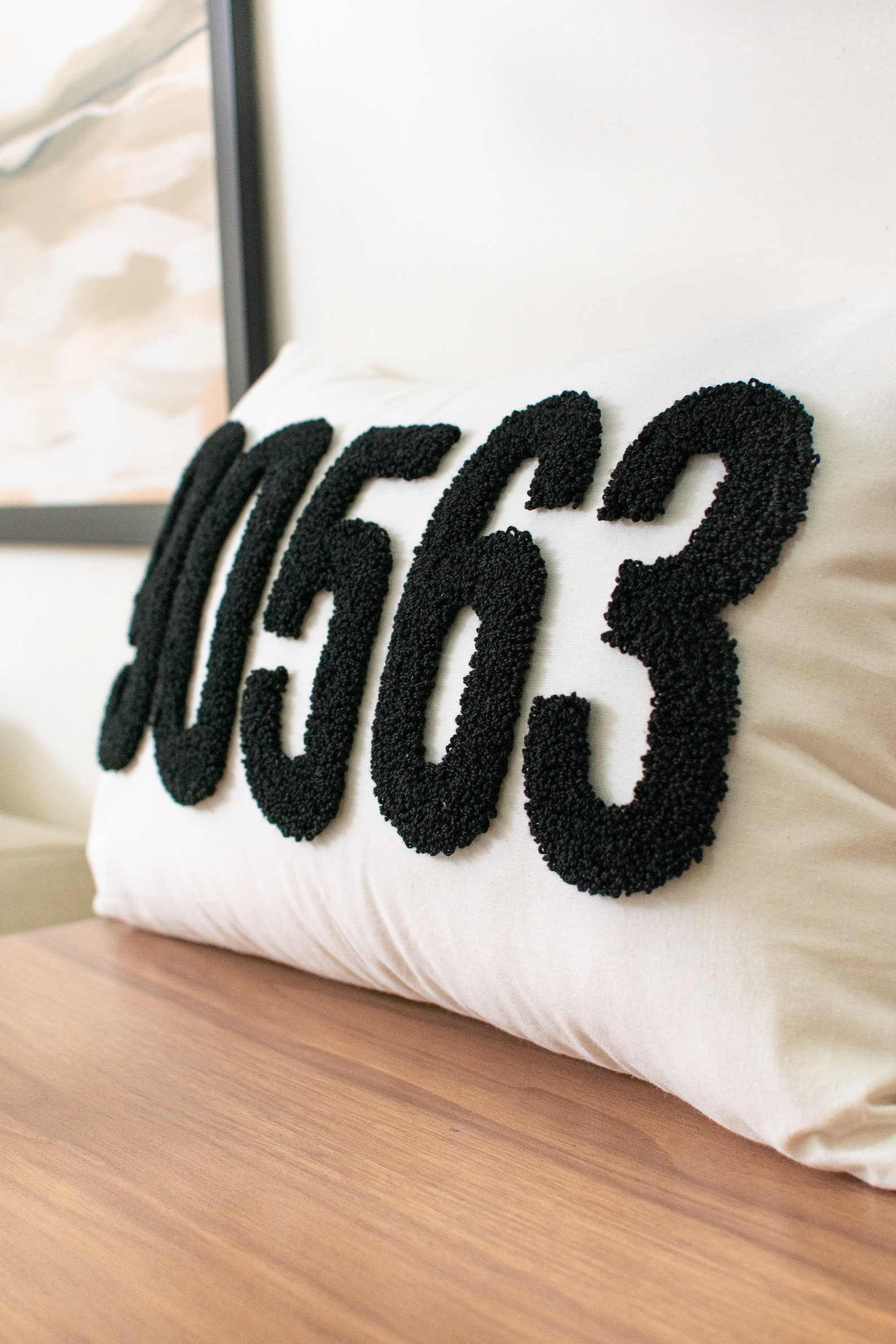 Custom Zip Code Pillow Cover, Punch Needle Pillow, Personalized Pillows ...