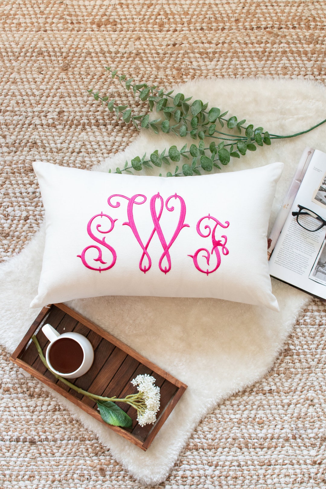 Personalized Pillows for Girls, Monogrammed Gifts for Girls, Monogram ...