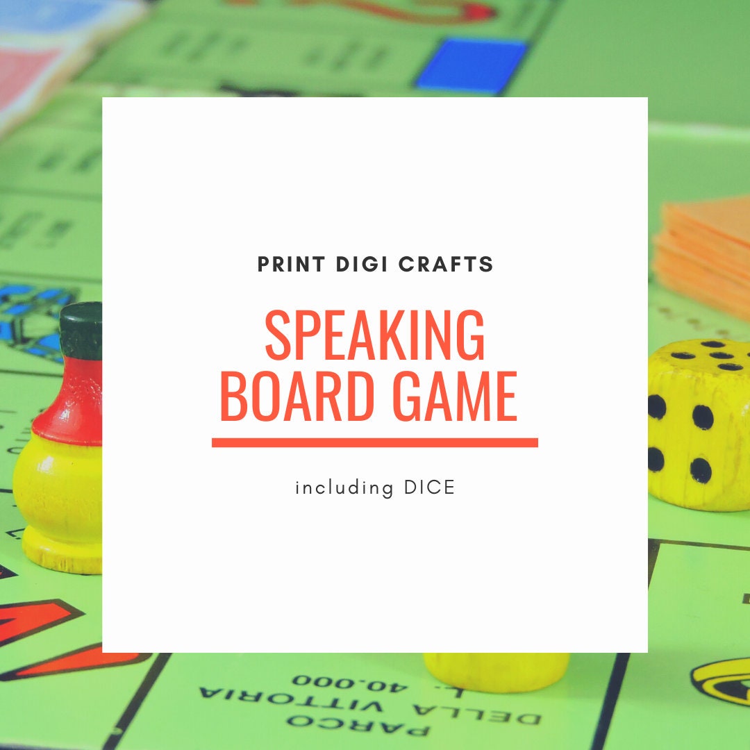 Printable Huge Board Game With Dice for Teens Adults and Speaking ...