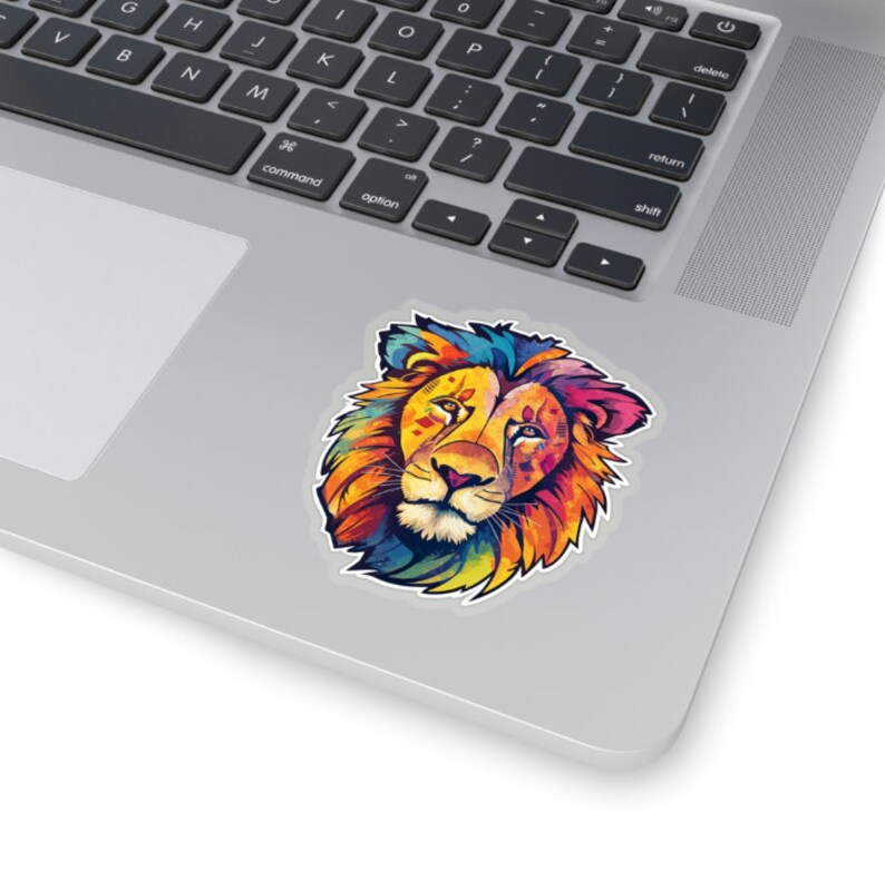 Roar With Color | Vibrant Lion Head Sticker | Animal | Kingdom ...