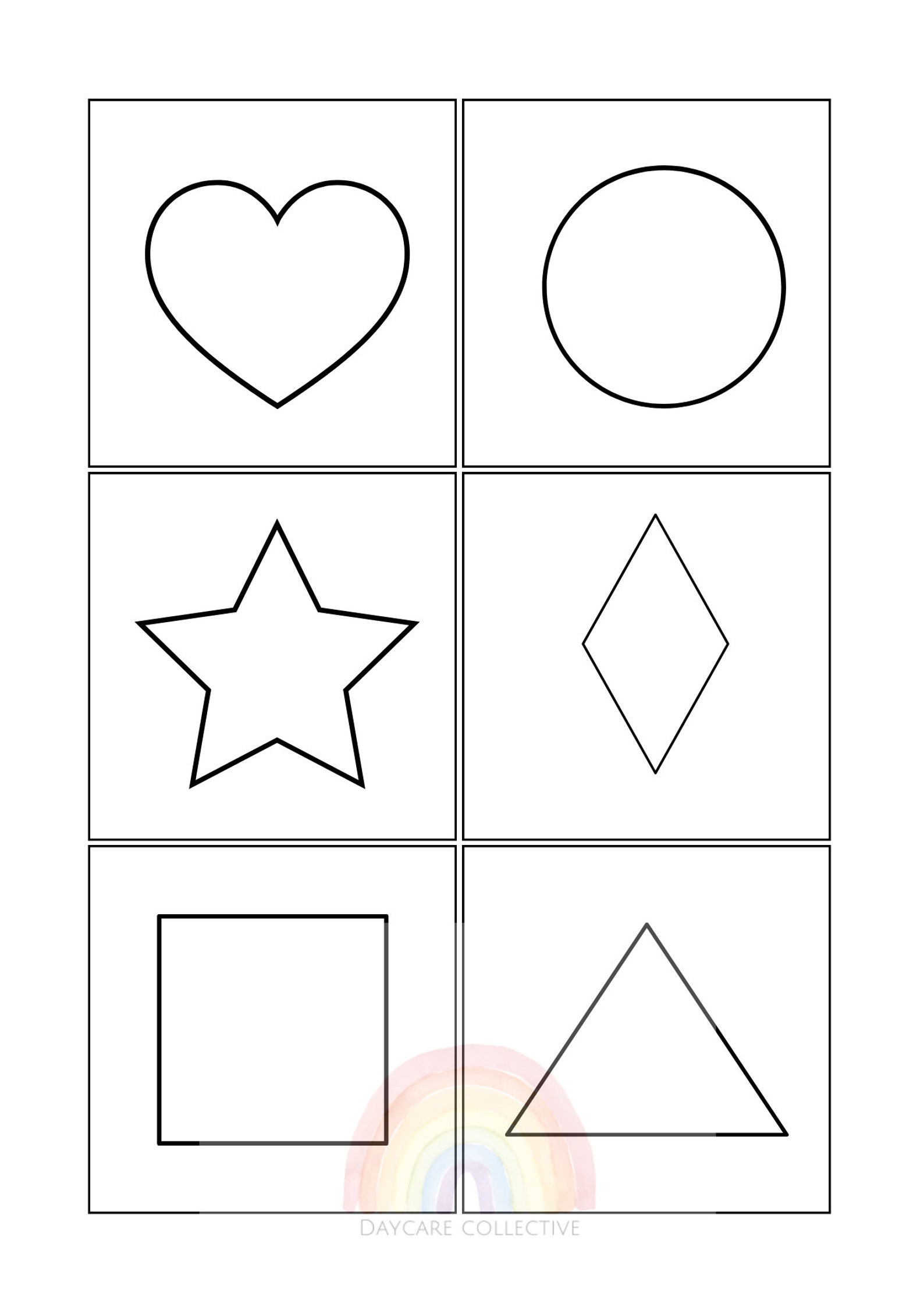Shapes, Numbers, Colors, Printable Flash Cards for Toddlers, Preschool ...