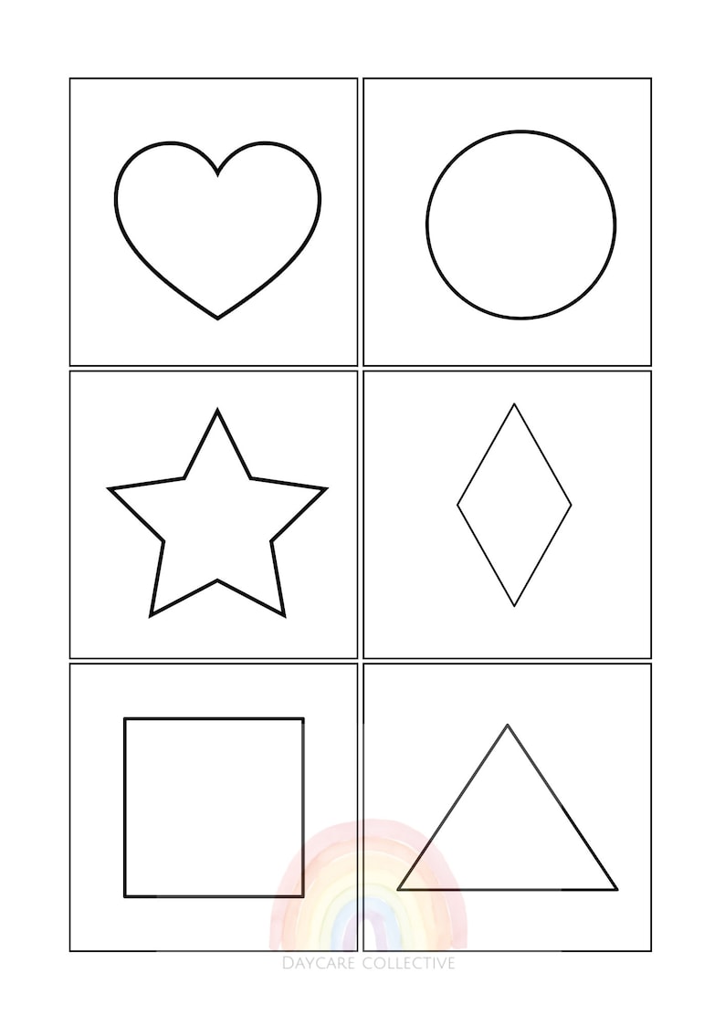 Shapes, Numbers, Colors, Printable Flash Cards for Toddlers, Preschool ...
