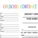 Childcare Contract Form, Daycare Enrollment, Printable, Digital ...