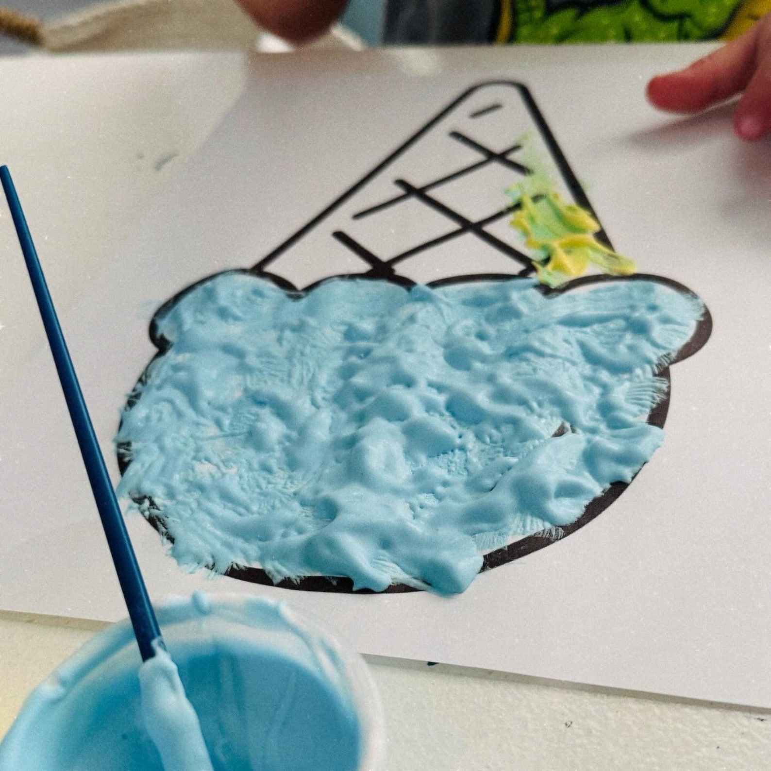 Ice Cream Theme, Coloring Sheet, Puffy Paint Craft, Art for Toddlers ...