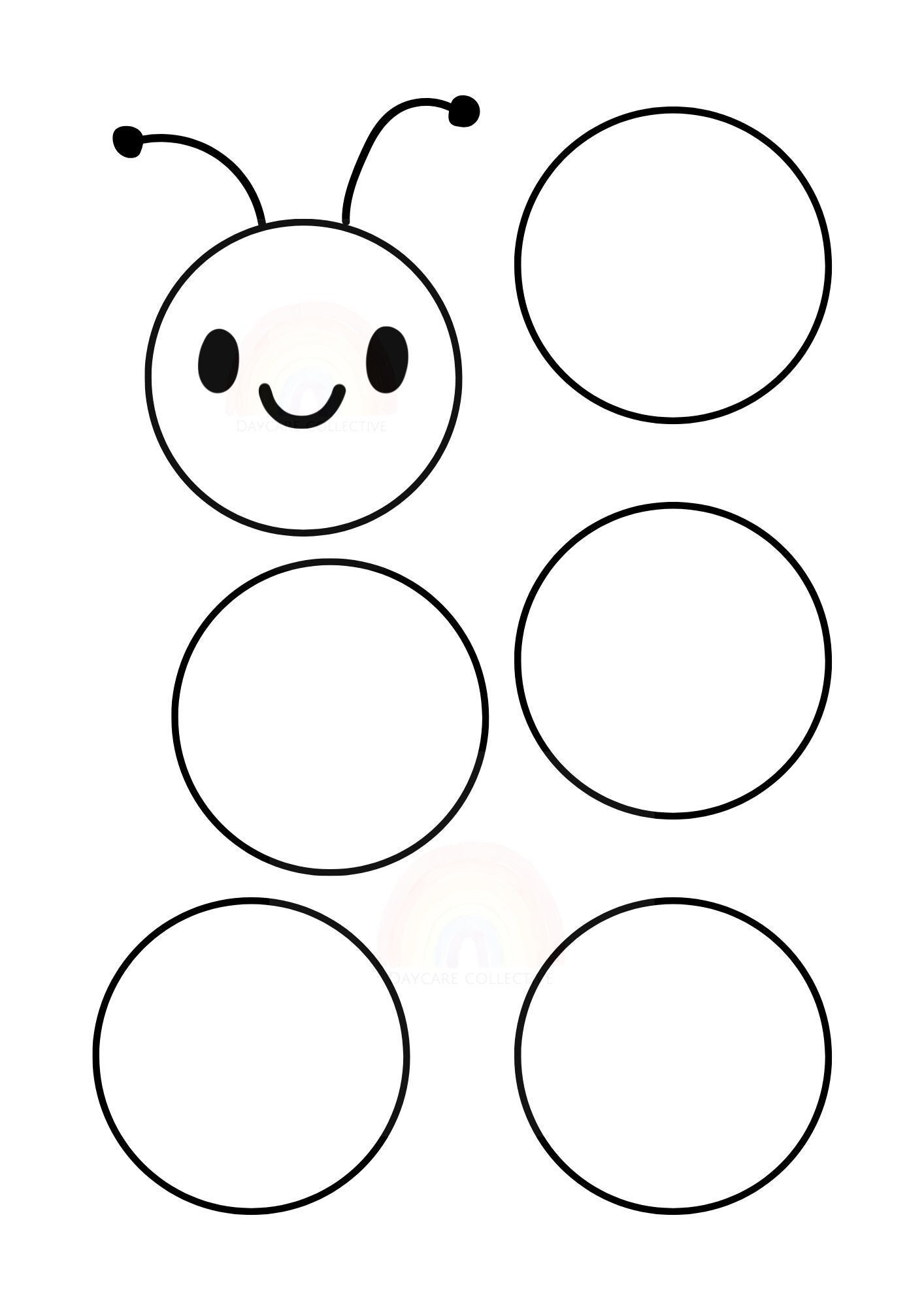 Caterpillar Color and Cut Printable, Curriculum, Preschool, Craft ...