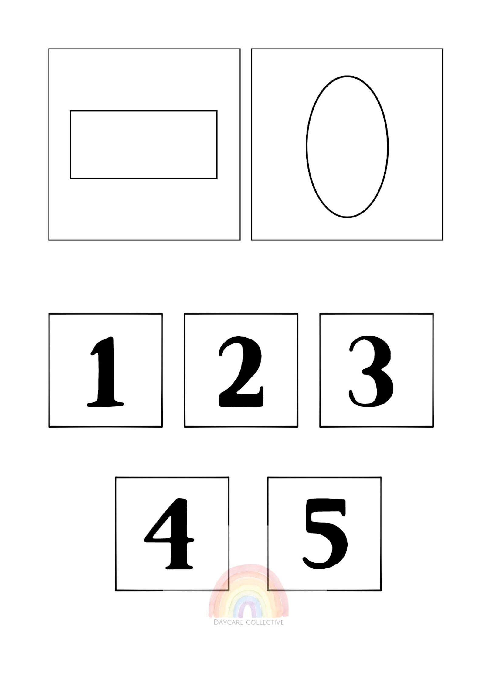 Shapes, Numbers, Colors, Printable Flash Cards for Toddlers, Preschool ...