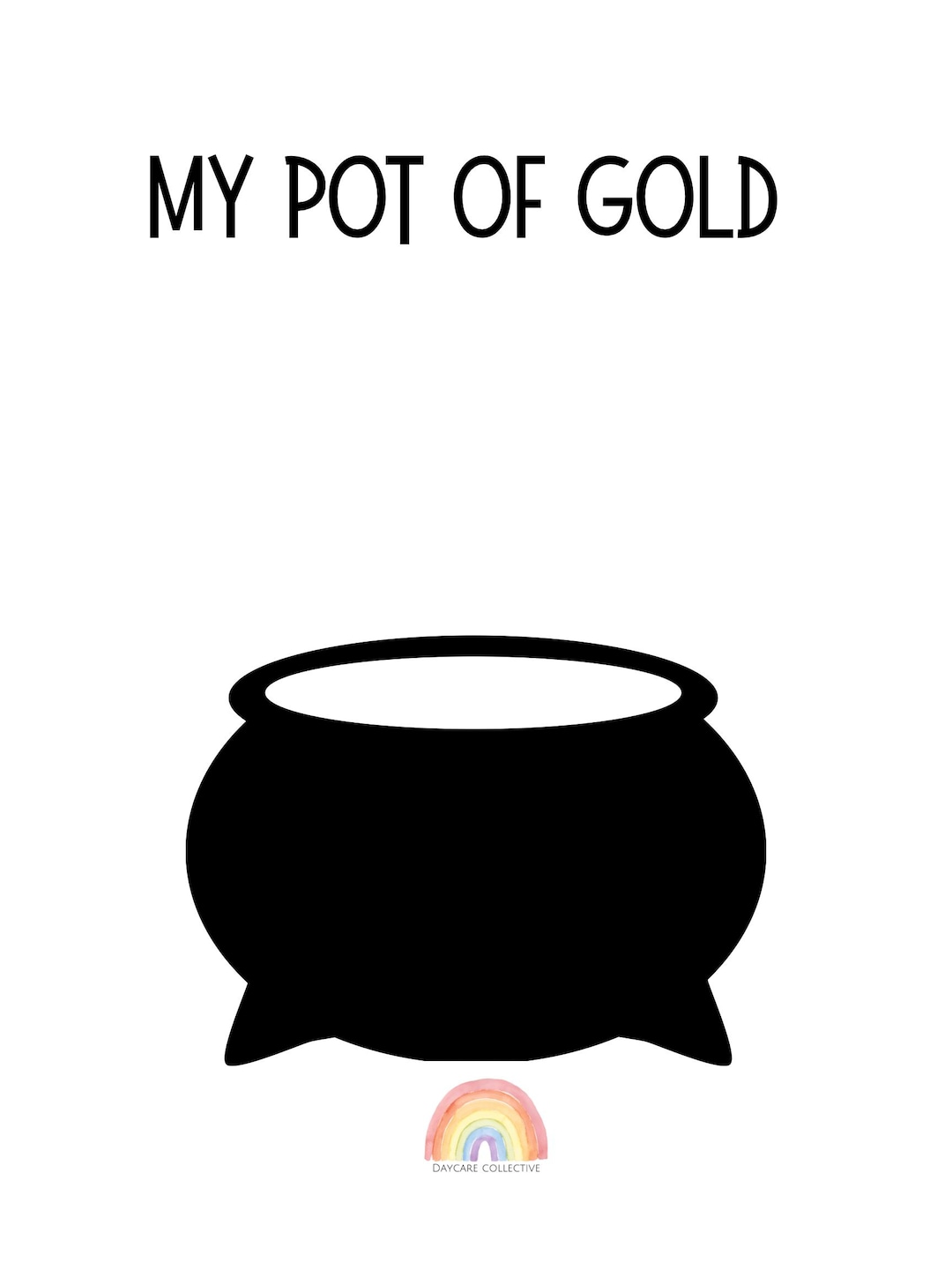 My Pot of Gold, St Patrick’s Day Printable, Preschool, Daycare ...