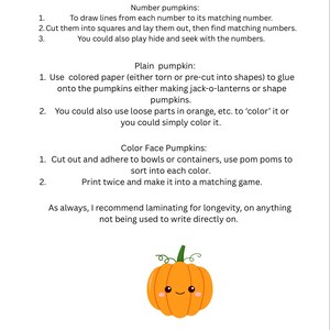 Pumpkin Activities for Toddlers, Matching, Sorting, Counting, Art ...