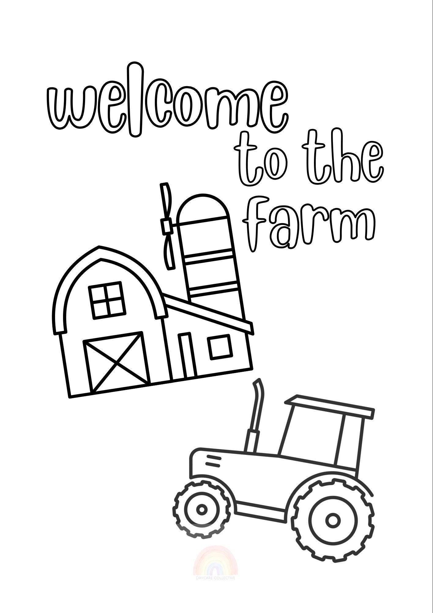 Farm Coloring Sheet, Preschool, Animals, Prek, Printable, Cow, Sheep ...