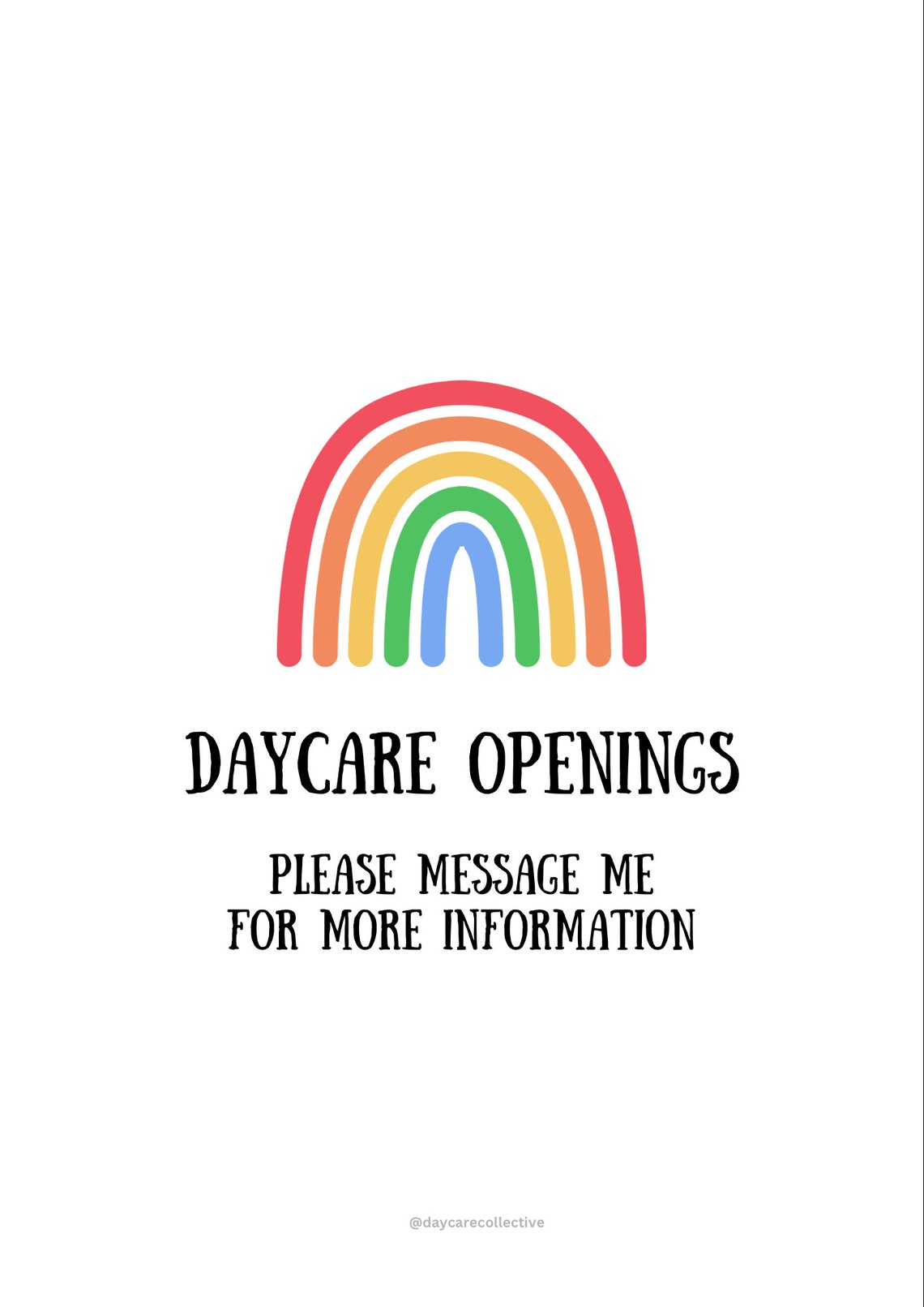 Daycare Marketing, Openings Flyer, DIY, Custom Made, Printable ...