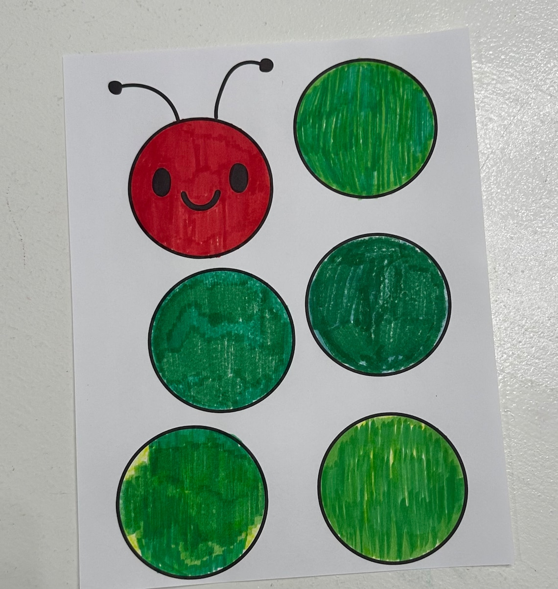 Caterpillar Color and Cut Printable, Curriculum, Preschool, Craft ...