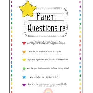 Daycare Marketing Interview Bundle, Ad, Parent Questionnaire, Childcare ...