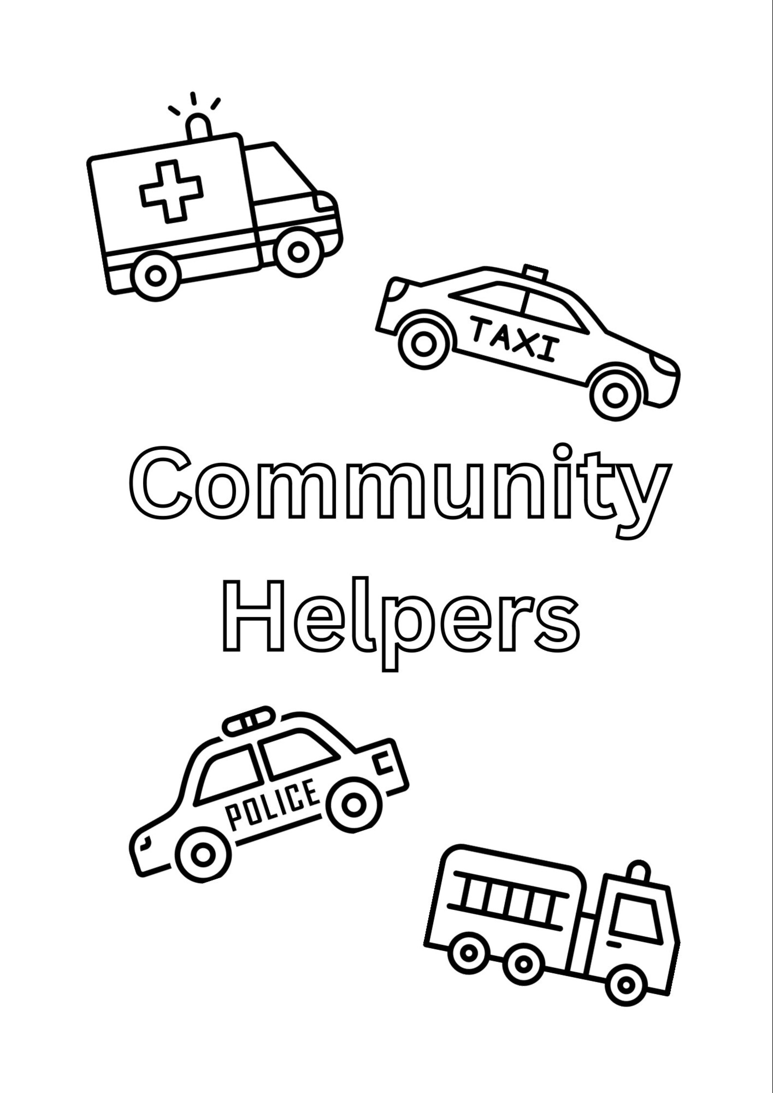 Community Helpers, Fire Prevention Safety Week, Coloring Sheet for Kids ...