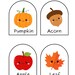 Daycare, Playroom, Classroom Fall Theme Cards for Sensory Play, Color ...