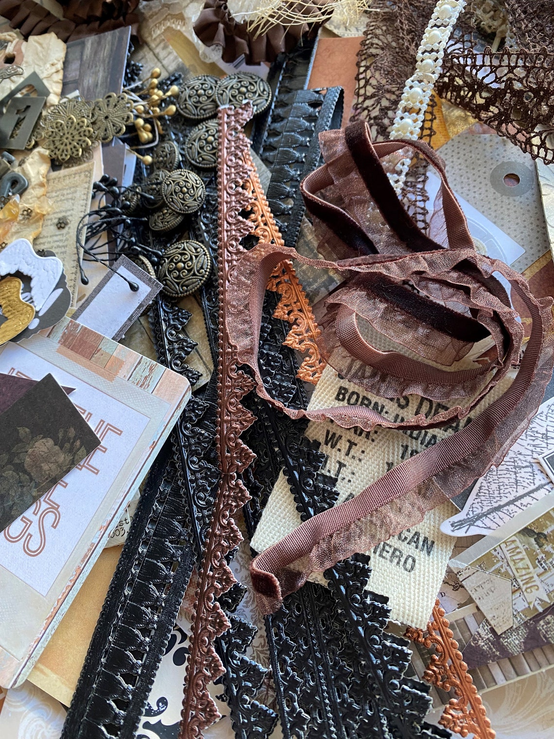 Vintage Tones Collage Packs - Etsy