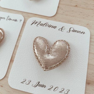 Broche coeur message personnalisé. Cadeaux d'invités pour mariage ...