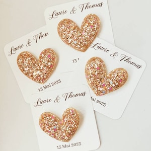 Broche coeur message personnalisé. Cadeaux d'invités pour mariage ...