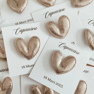 Broche coeur message personnalisé. Cadeaux d'invités pour mariage ...