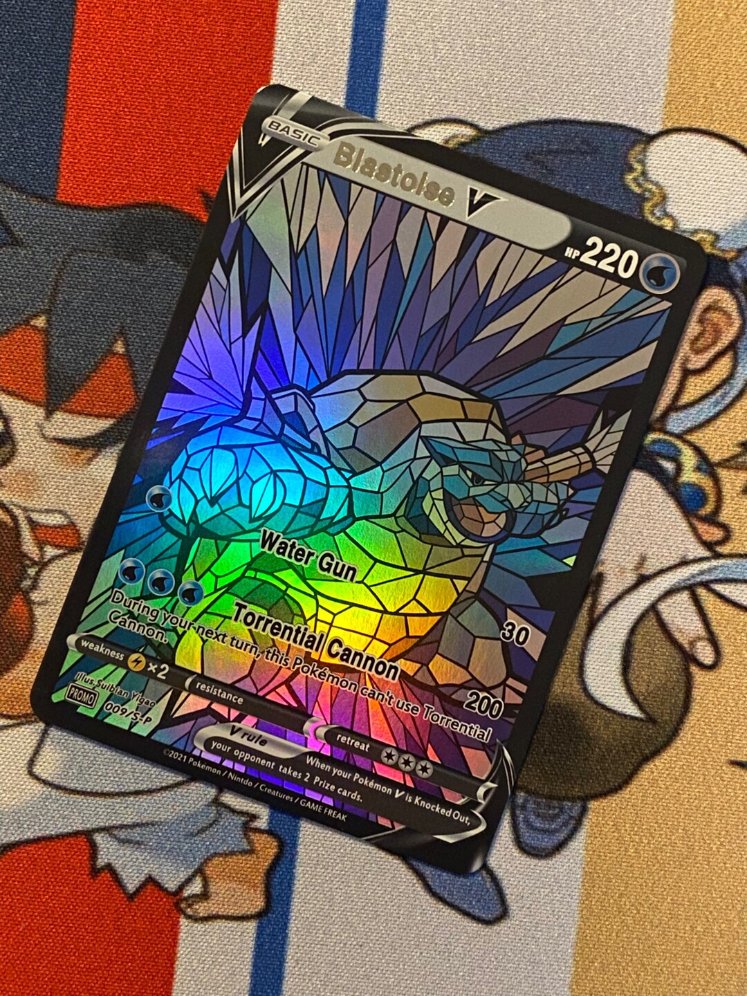 Stainglass Custom Art Pokémon Card, Blastoise V - Etsy