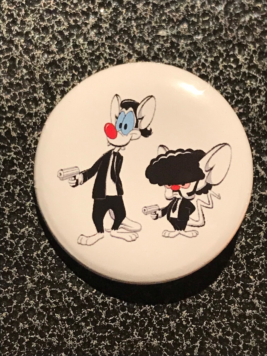 Pinky & the Brain Pulp Fiction Badge - Etsy