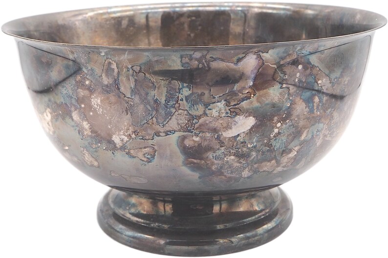 Pedestal Silver Bowl Set - Etsy