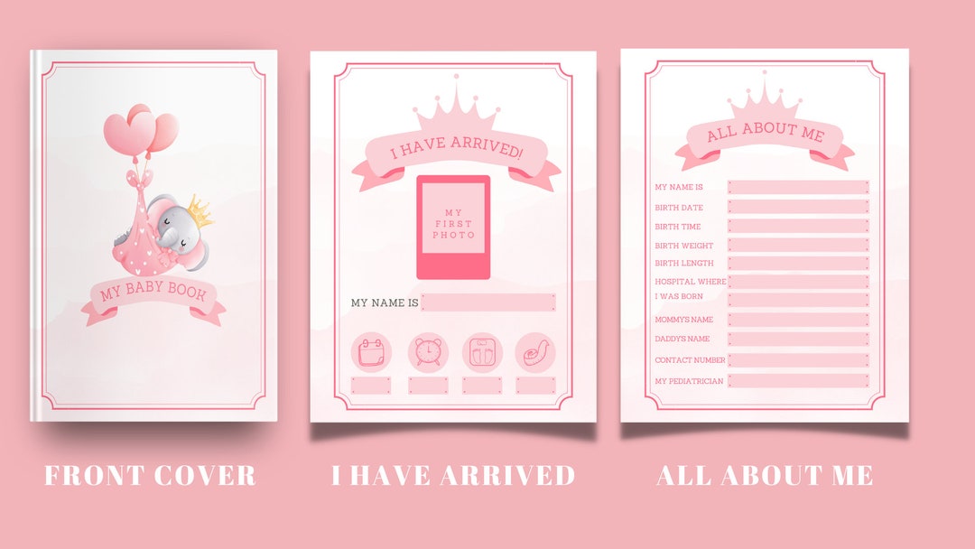 Printable Baby Book Pages /instant Download / Newborn Milestone Book ...