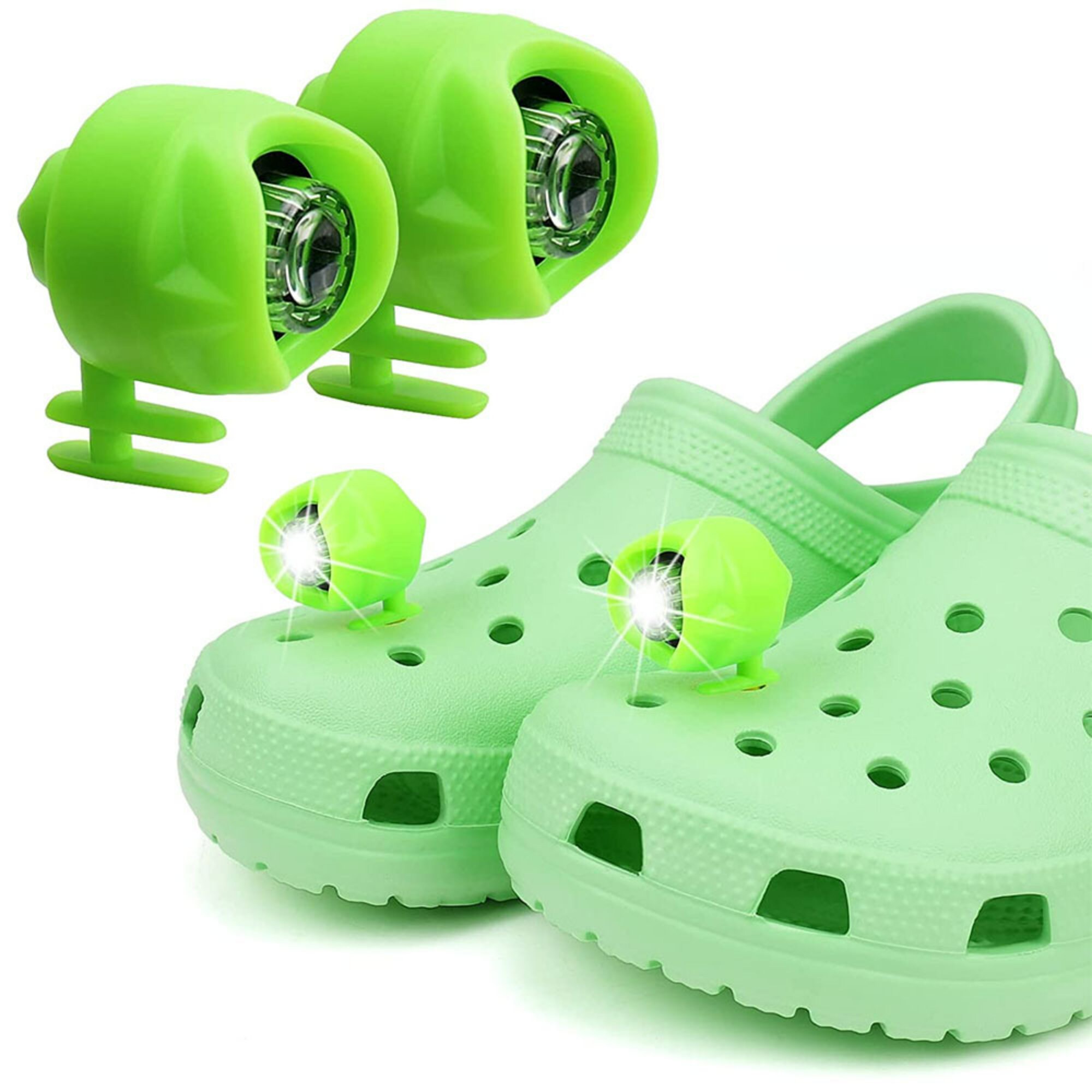 Croc Headlightscrocs Lights Charm Safetyrave Multi Colored Flashlights ...