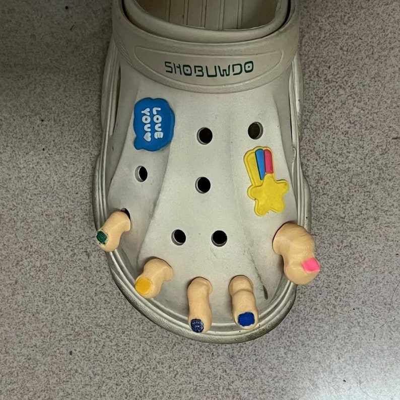 Toe Croc Charm Funny Shoe Charms for Crocs Hilarious Realistic Toes ...