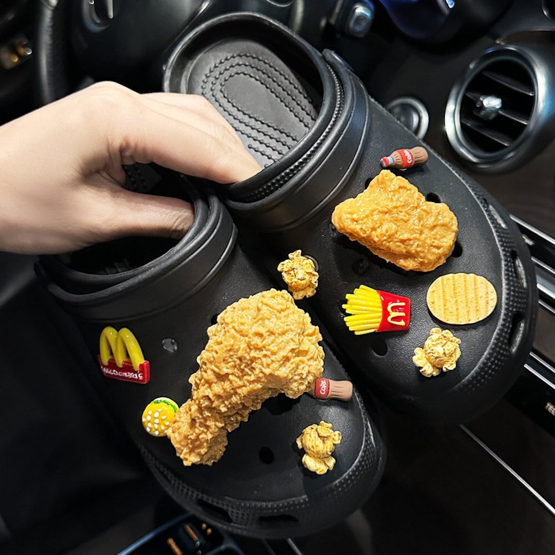 Food Crocs Charm Jibbitzfood Shoe Charm Setchicken - Etsy