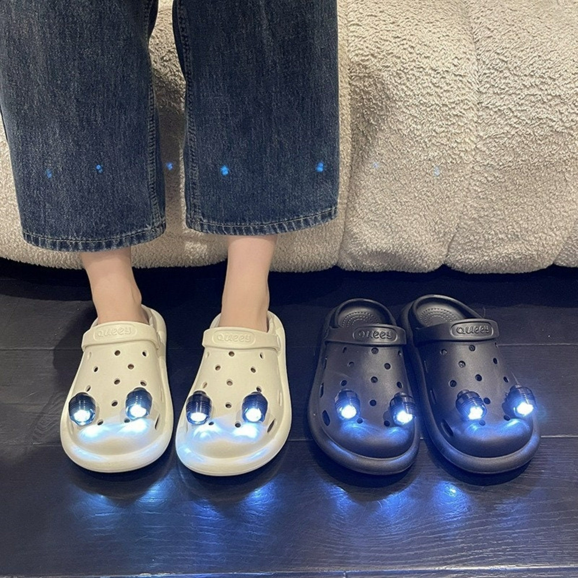 Croc Headlightscrocs Lights Charm Safetyrave Multi Colored Flashlights ...