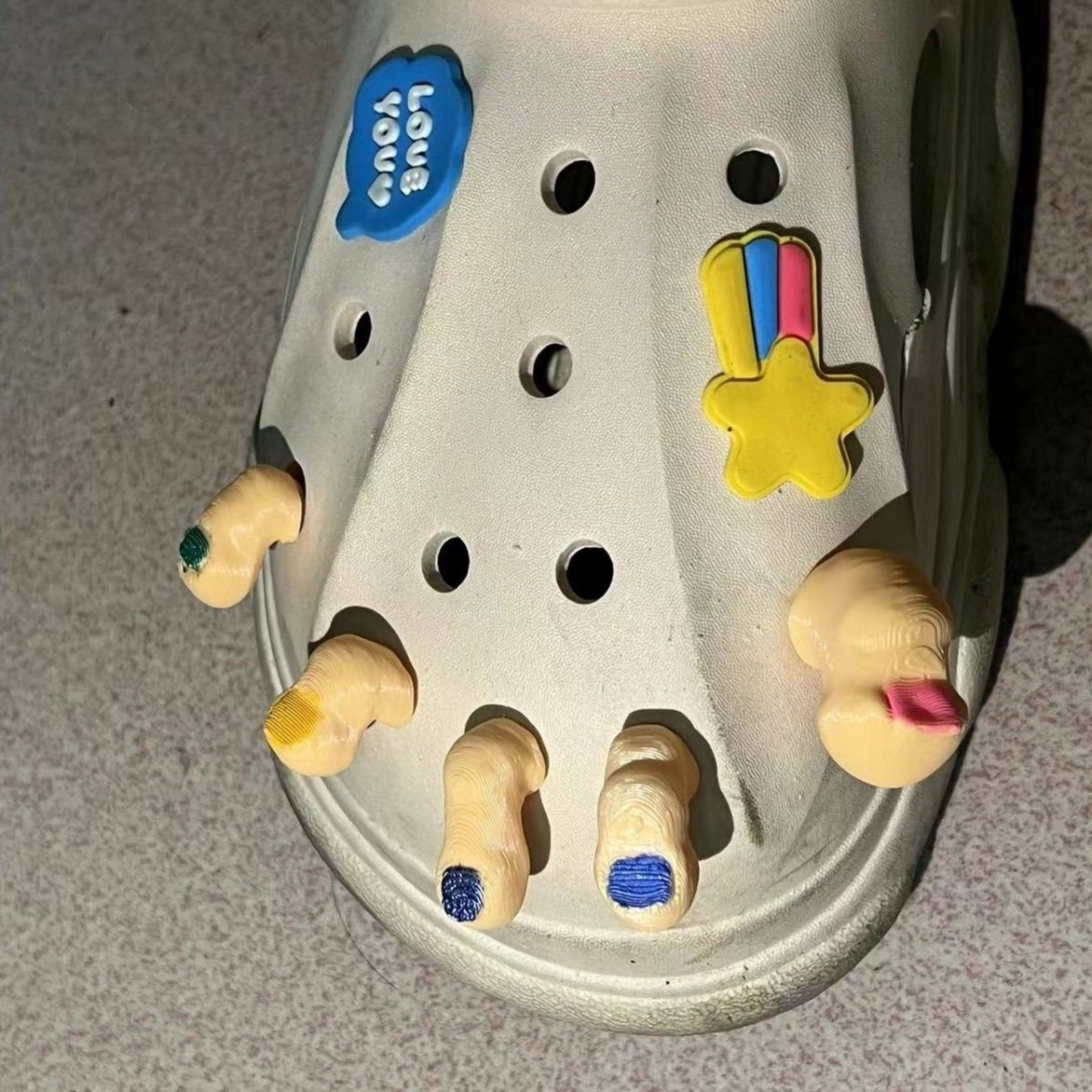 Toe Croc Charm Funny Shoe Charms for Crocs Hilarious Realistic Toes ...