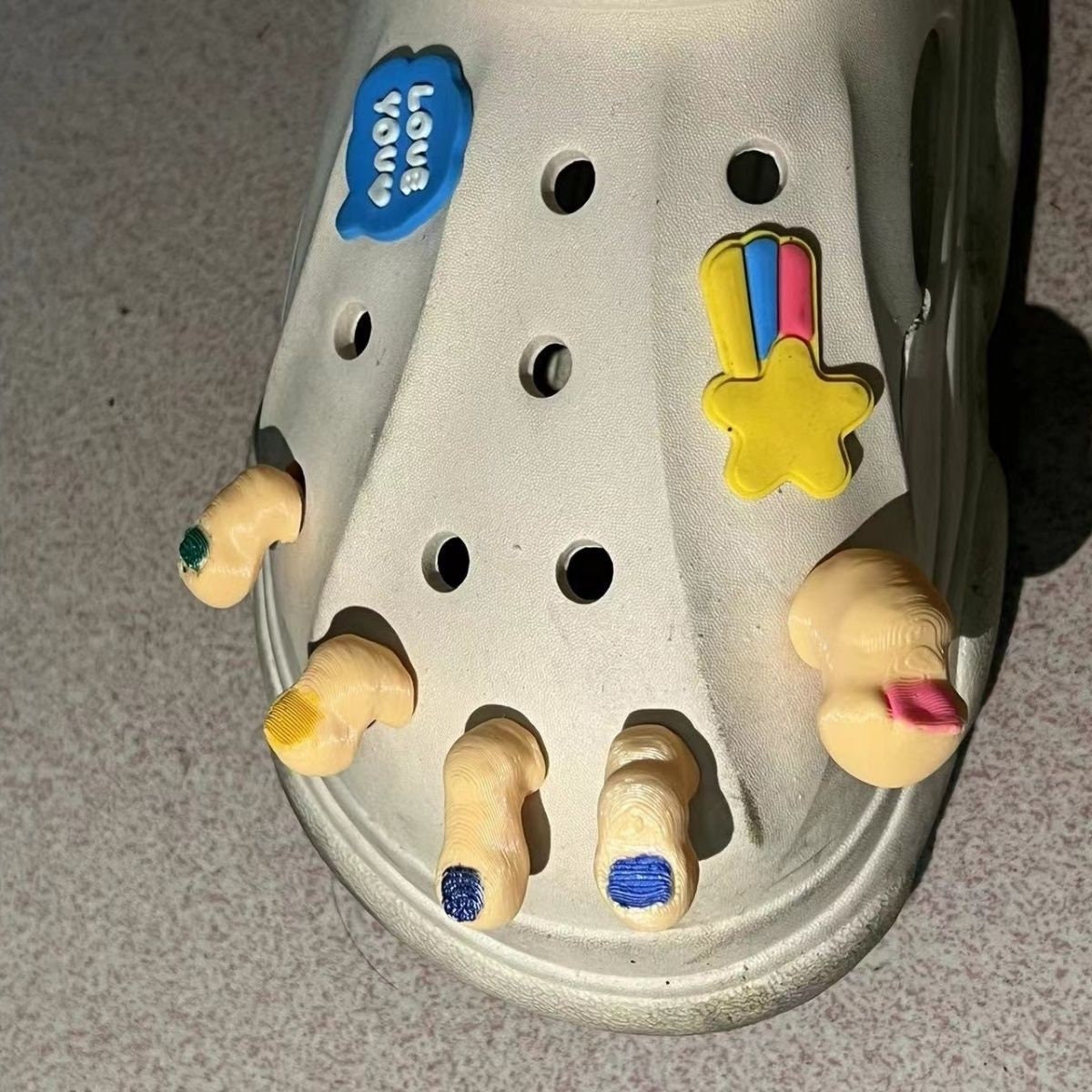 Toe Croc Charm Funny Shoe Charms for Crocs Hilarious Realistic Toes ...