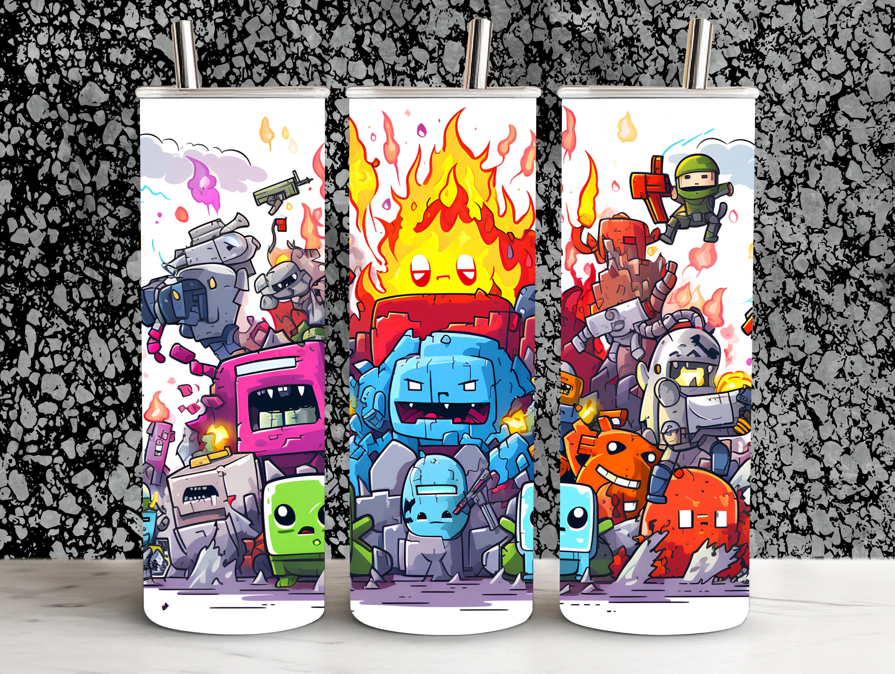 10 Minecraft Tumbler Wrap, , PNG File High Resolution, Winter Sublimate ...