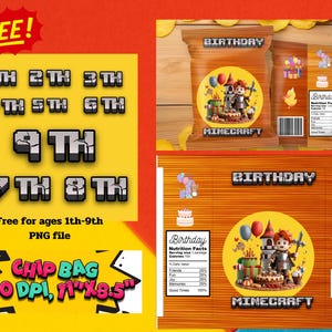 Cartoon Chip Bag Chip Bag, Cartoon Chip Bag Birthday, Birthday Chips ...