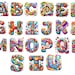 Colorful A-Z Alphabet, Letters Png, Alphabet Png, Instant Download for ...