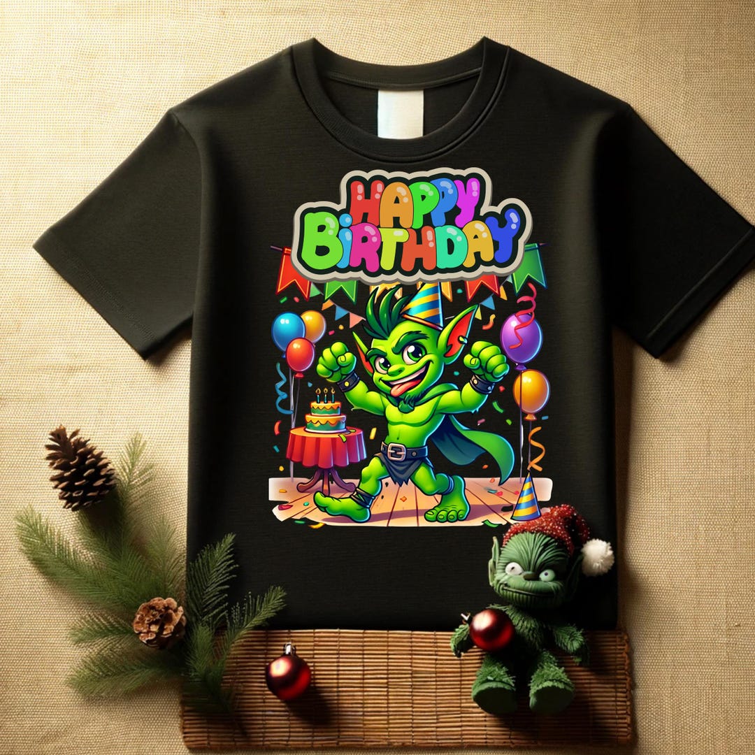 Happy Birthday Cartoon Kids T-shirt PNG Design (digital Download) - Etsy