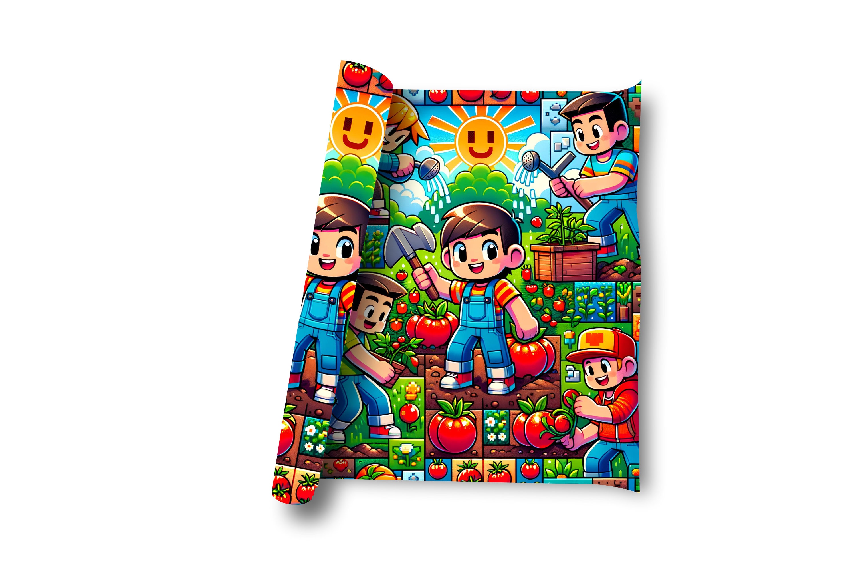 12 Seamless Pattern for Boys, Farmers Minecraft , Seamless Digital ...