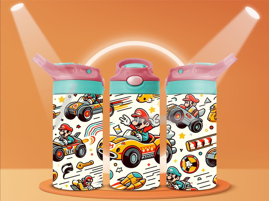 Super Mario Cartoon 12oz Sippy Cup Sublimation Designs Digital Download ...