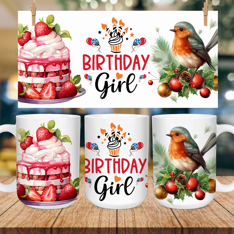 Birthday Cup Template - Etsy