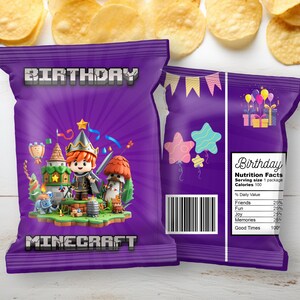 Cartoon Chip Bag Chip Bag, Cartoon Chip Bag Birthday, Birthday Chips ...