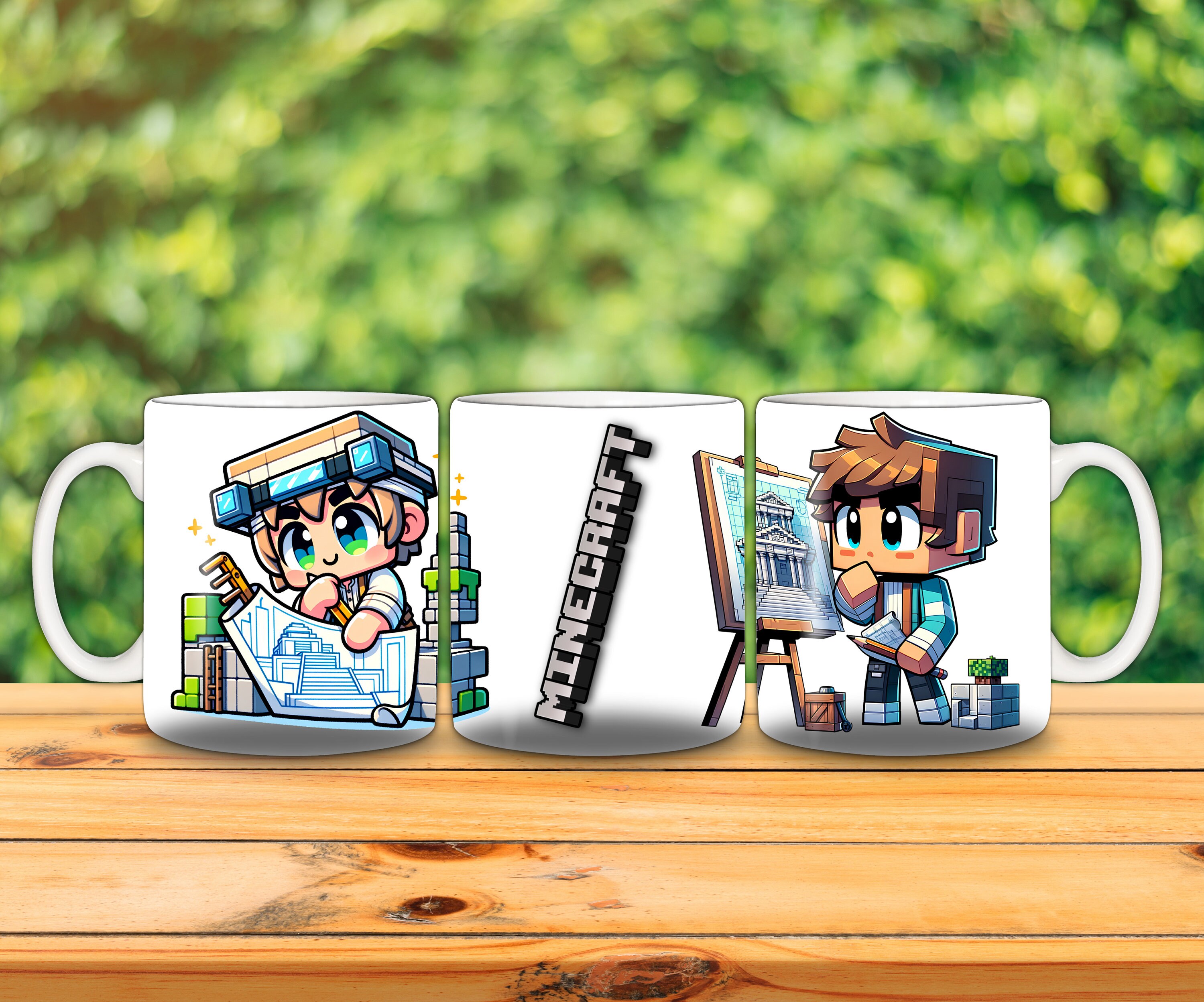 Minecraft Cup Mug Wrap, Cup Mug Wrap, 11oz and 15oz Mug Template, Mug ...