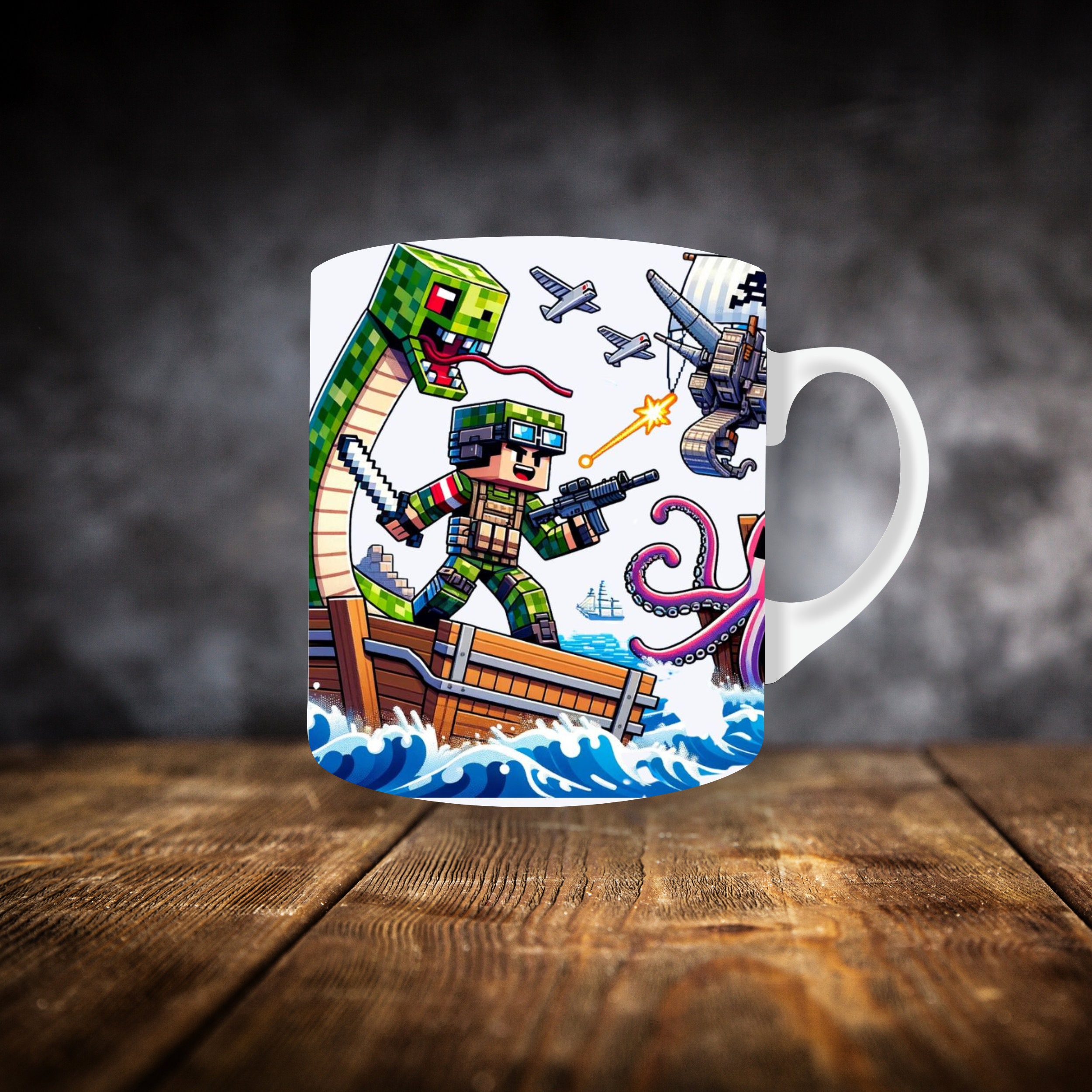 Minecraft Coffee Mug Sublimation Designs, PNG Digital Download, 11oz ...
