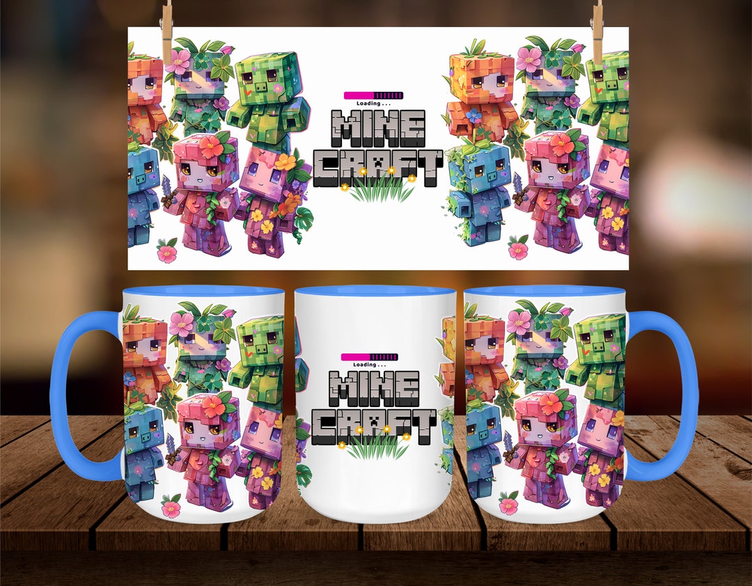 Minecraft Cup Mug Wrap, Digital Designs for Mugs, 11oz and 15oz Mug ...