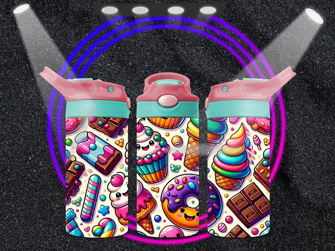 Sweet Treats Sippy Cup 12oz Tumbler Wrap: Cartoon PNG (digital Download ...